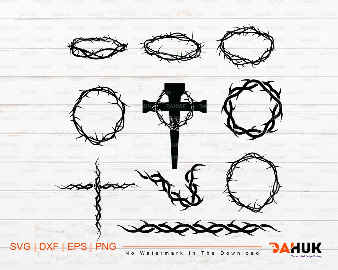 Crown Thorns Svg,crown Thorns,crown,thorn,svg,eps,dxf,svg Cuts,svg File ...