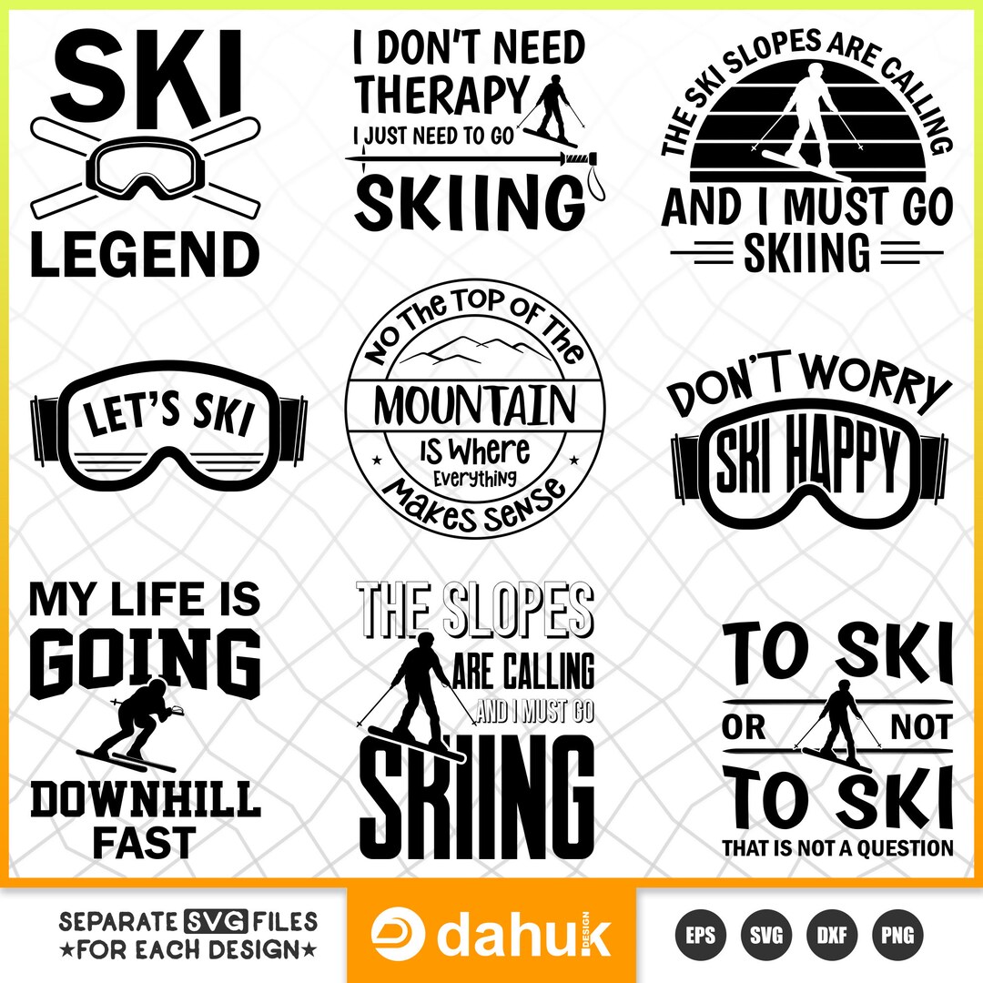 Ski Legend Skiing SVG and Cut Files Ski Mountain Svg Skiing Svg Ski ...