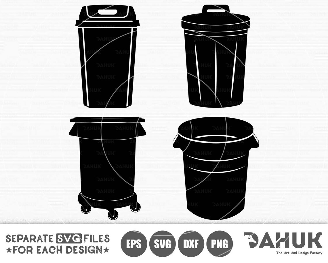 Trash Bin svg Rubbish bin svg Trash Can svg Trash Sign | Etsy
