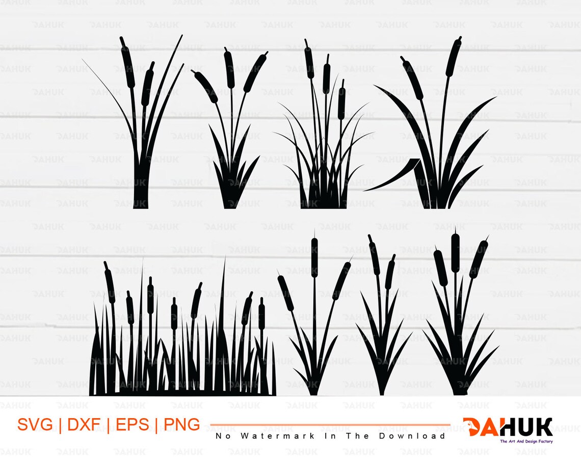 Cattail Svg Bulrush Plant Svg Bundle Cattail Clipart Grass - Etsy