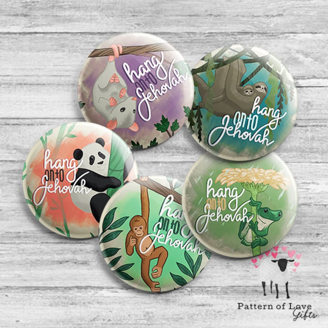 Hang Onto Jehovah - Cute Animals - JW Kids Ministry Gifts - Etsy