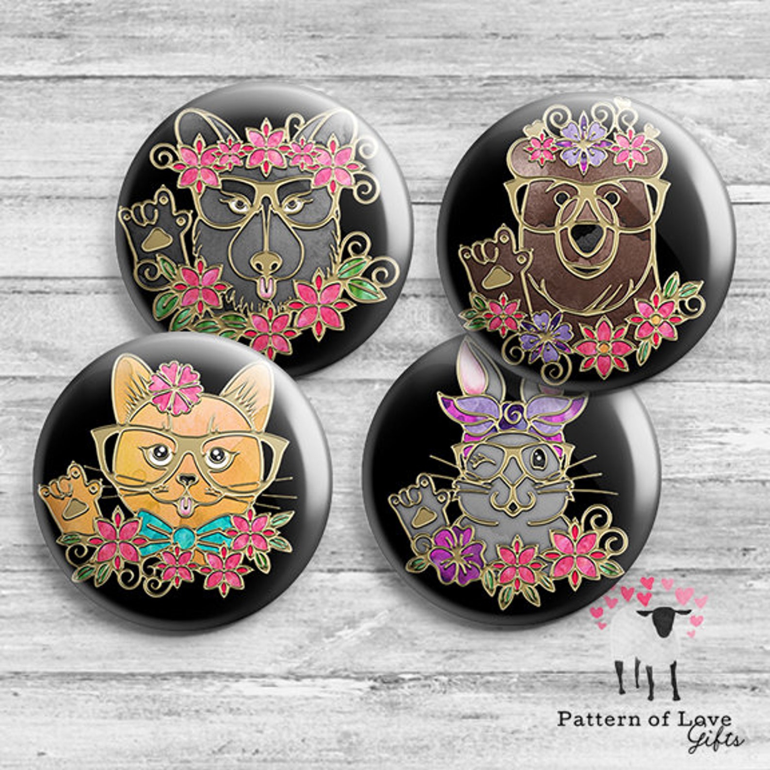 ASL i Love You Sign Language Buttons - Etsy