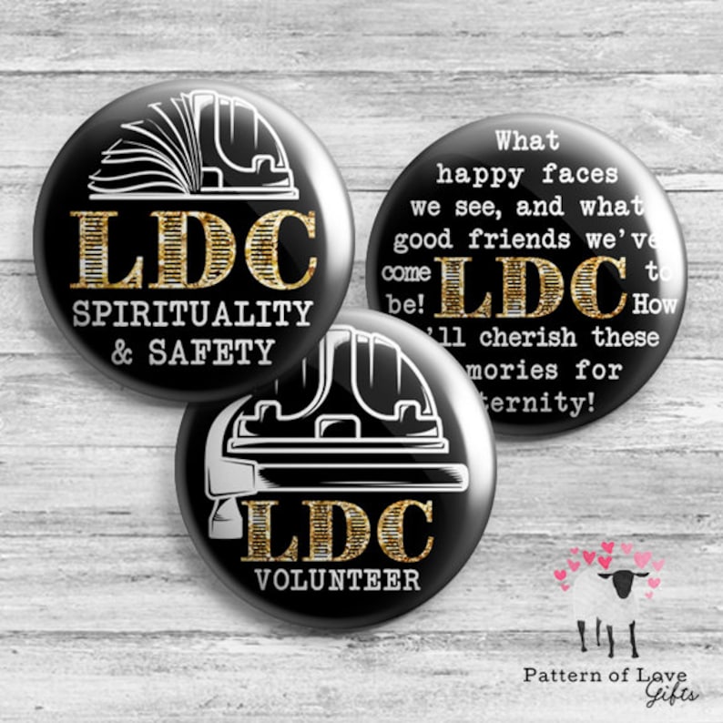 LDC Buttons JW Local Design Construction Volunteer - Etsy