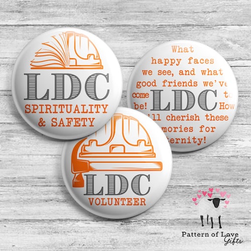 LDC Buttons JW Local Design Construction Volunteer Here I - Etsy