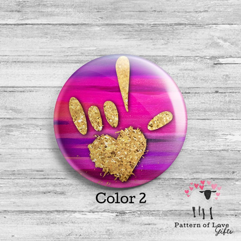 ASL i Love You Sign Language Buttons - Etsy