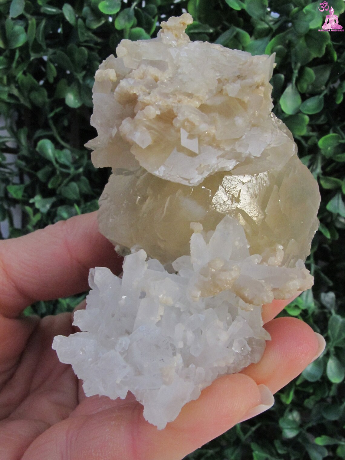 Amazing Quartz Crystal Cluster With Yellow Calcite - Etsy