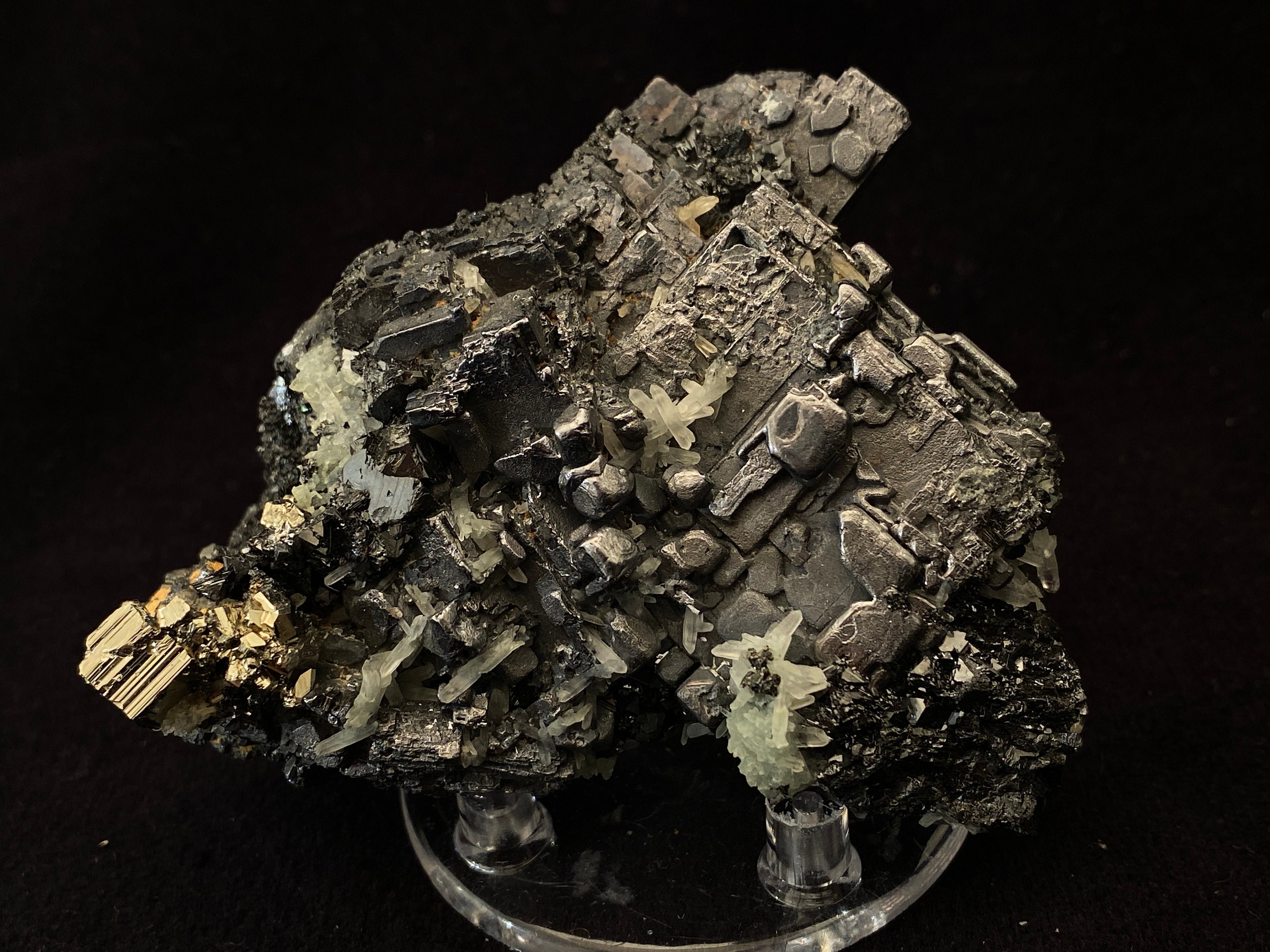 A Rare Specimen of Skeletal Galena, Sphalerite-marmatite, Chalcopyrite ...
