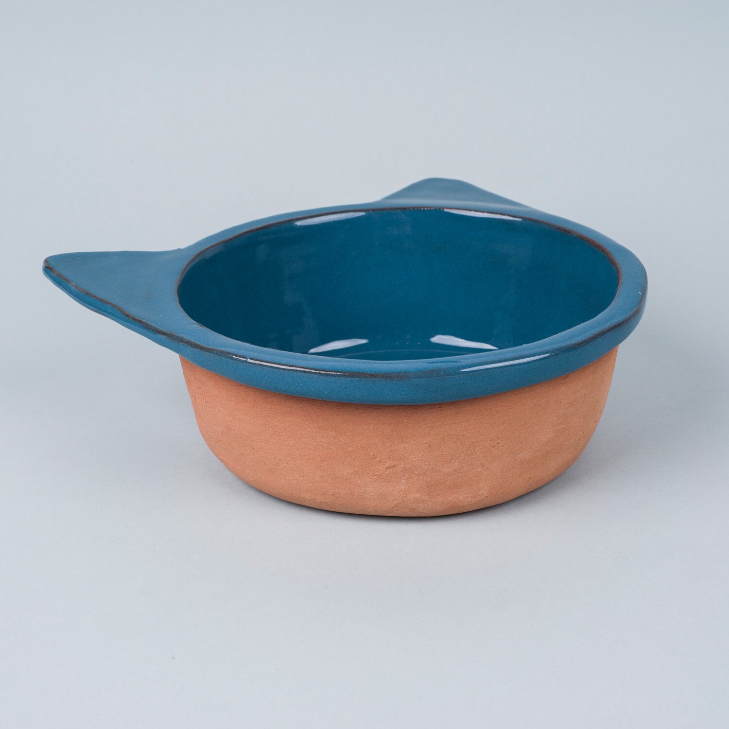 Cat Bowl Blue Ceramic Painted Top - Pet Decora - Drinking Feeder for ...