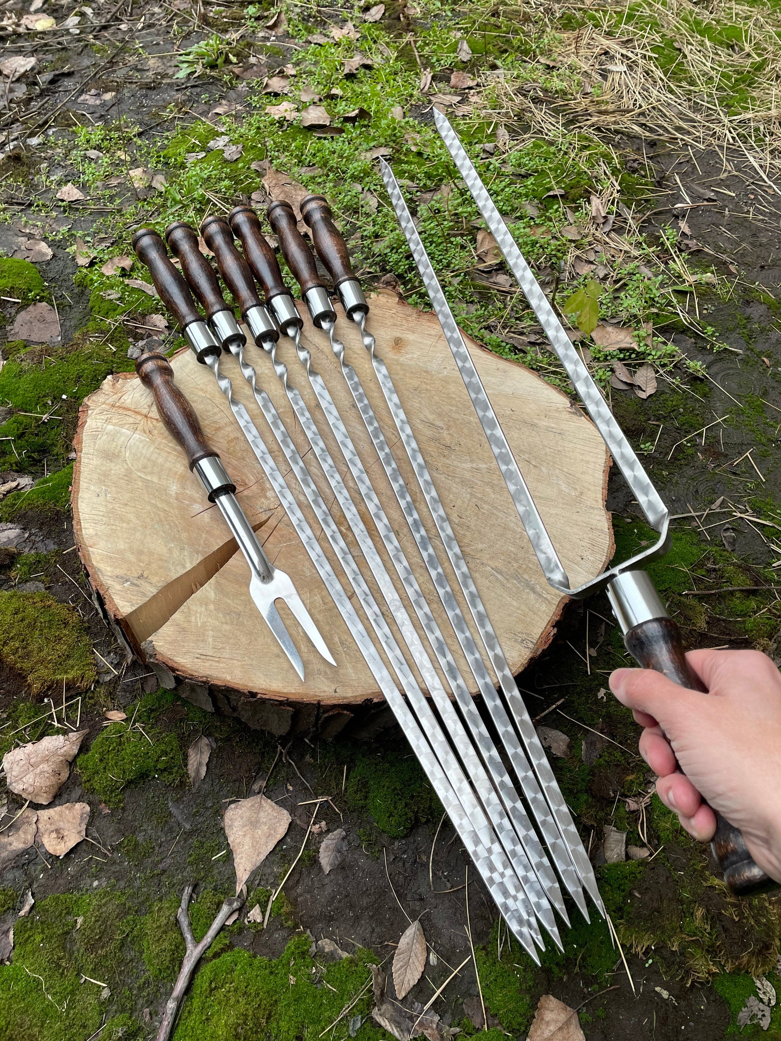 BBQ Skewers Set, Kebab Set, BBQ Grill Accessories - Etsy