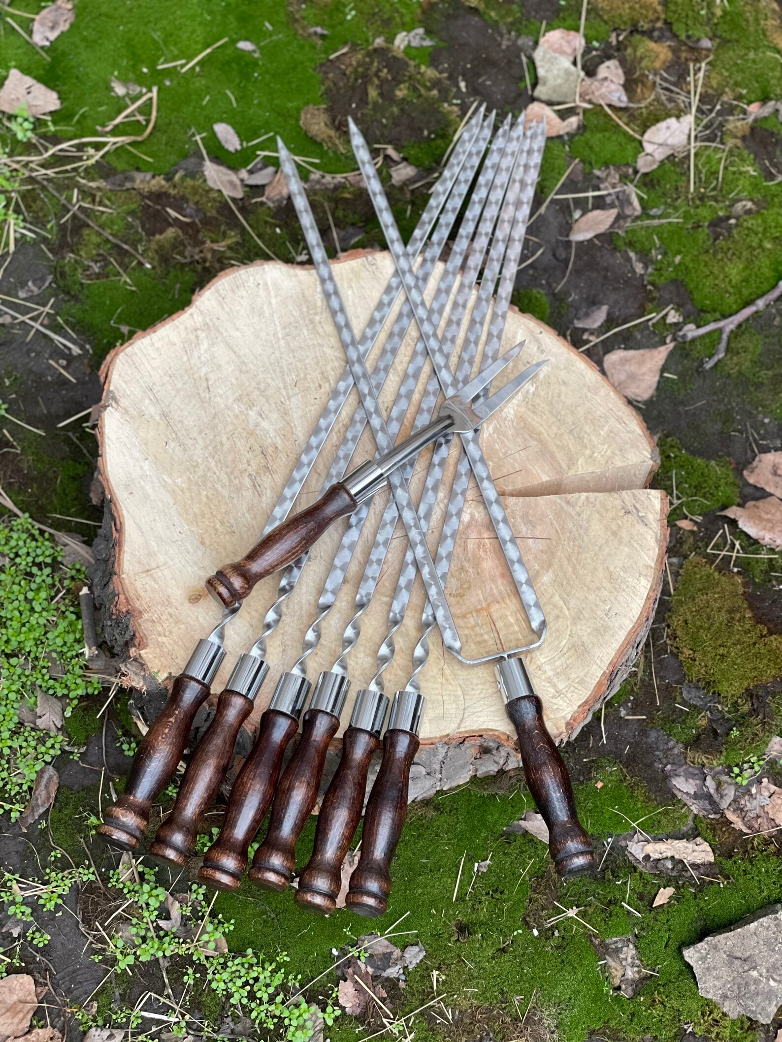 BBQ Skewers Set, Kebab Set, BBQ Grill Accessories - Etsy