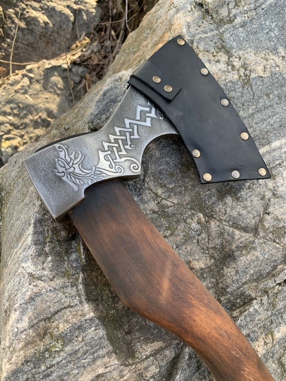 Woodworking & Carpentry Camping hatchet Steel hiking axe Custom Viking ...
