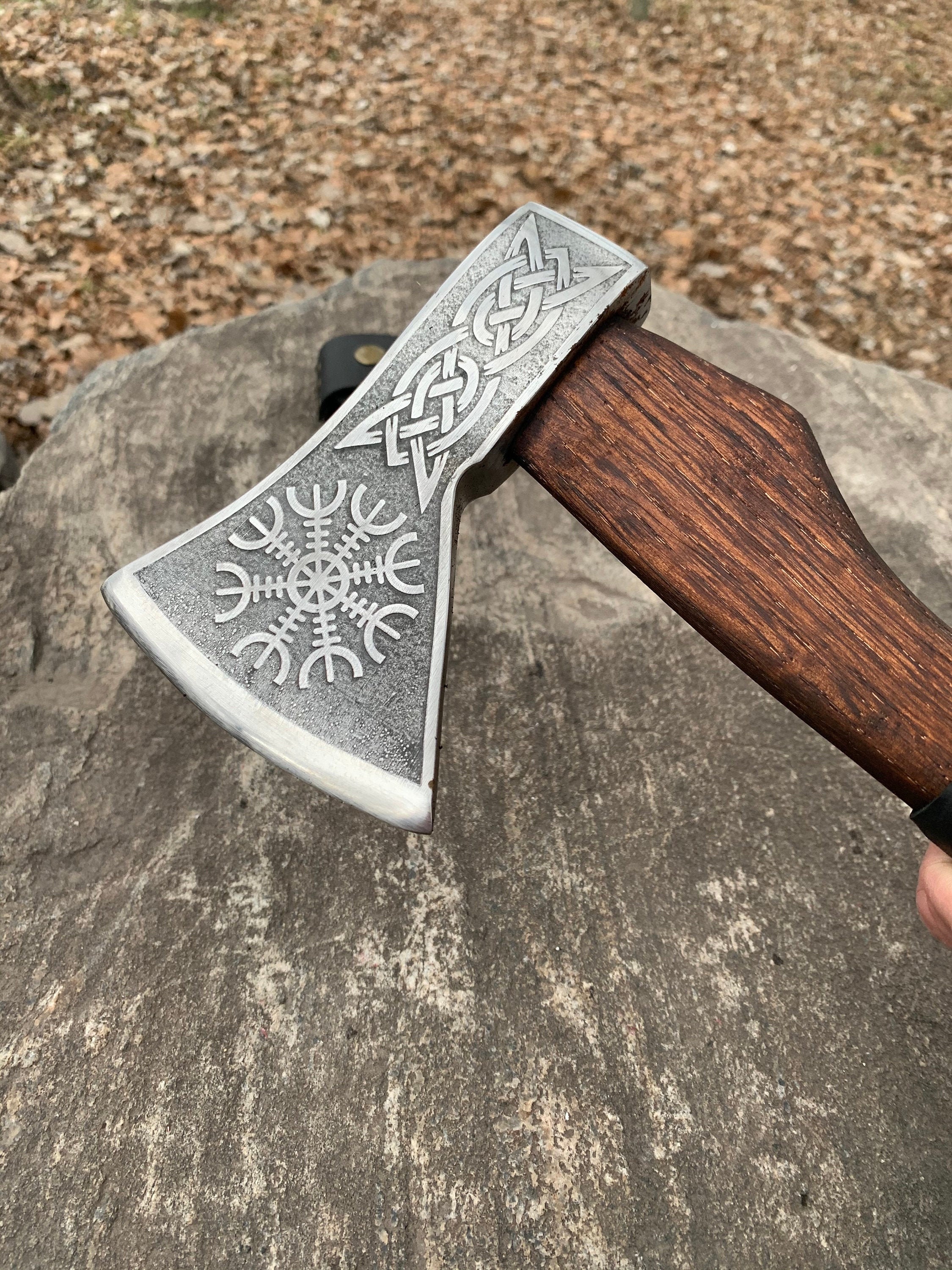 Steel hiking axe Camping hatchet Custom Viking axe with | Etsy