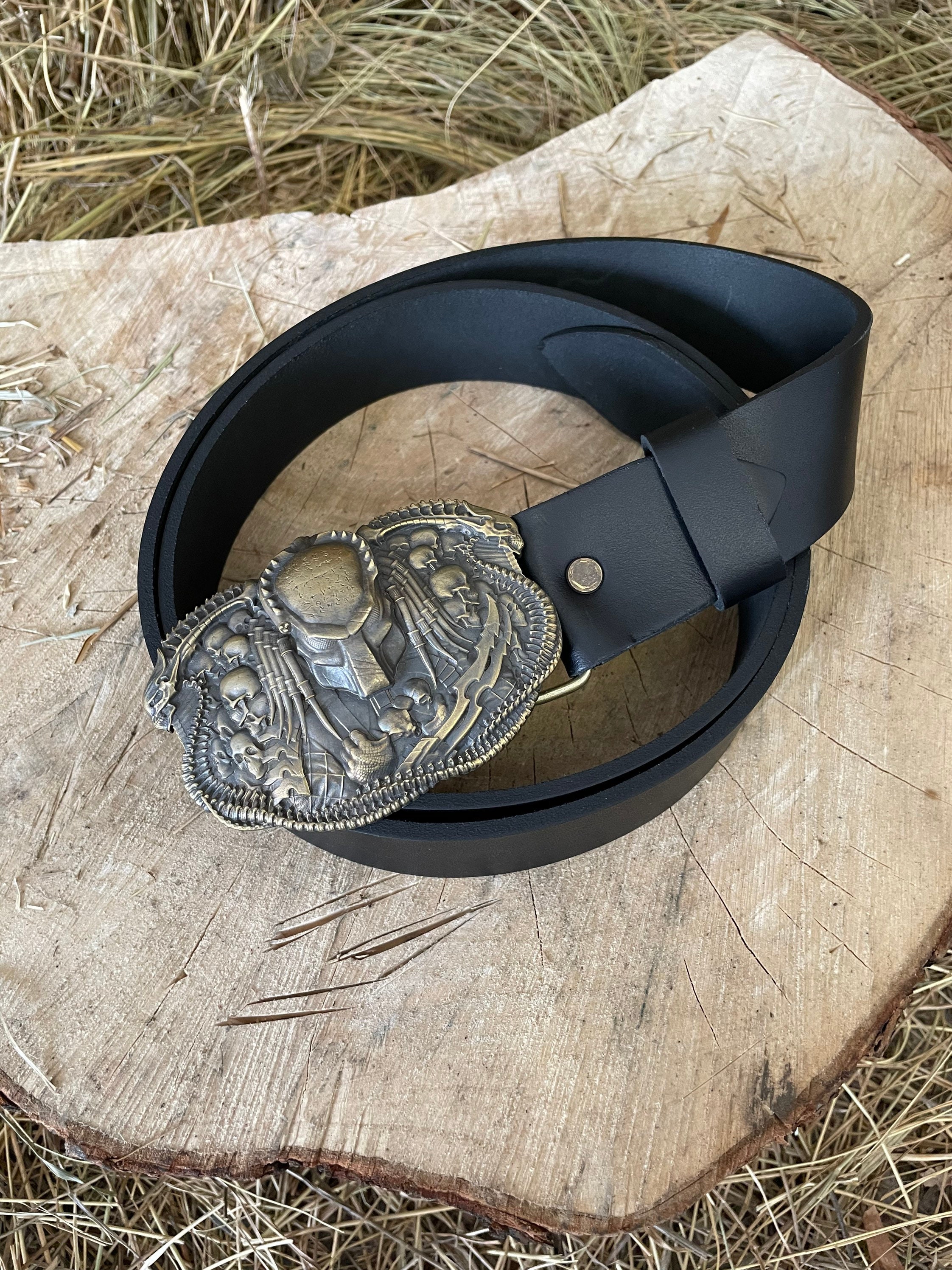 Alien Belt Buckle Viking Brass Belt Buckle Custom Belt With - Etsy