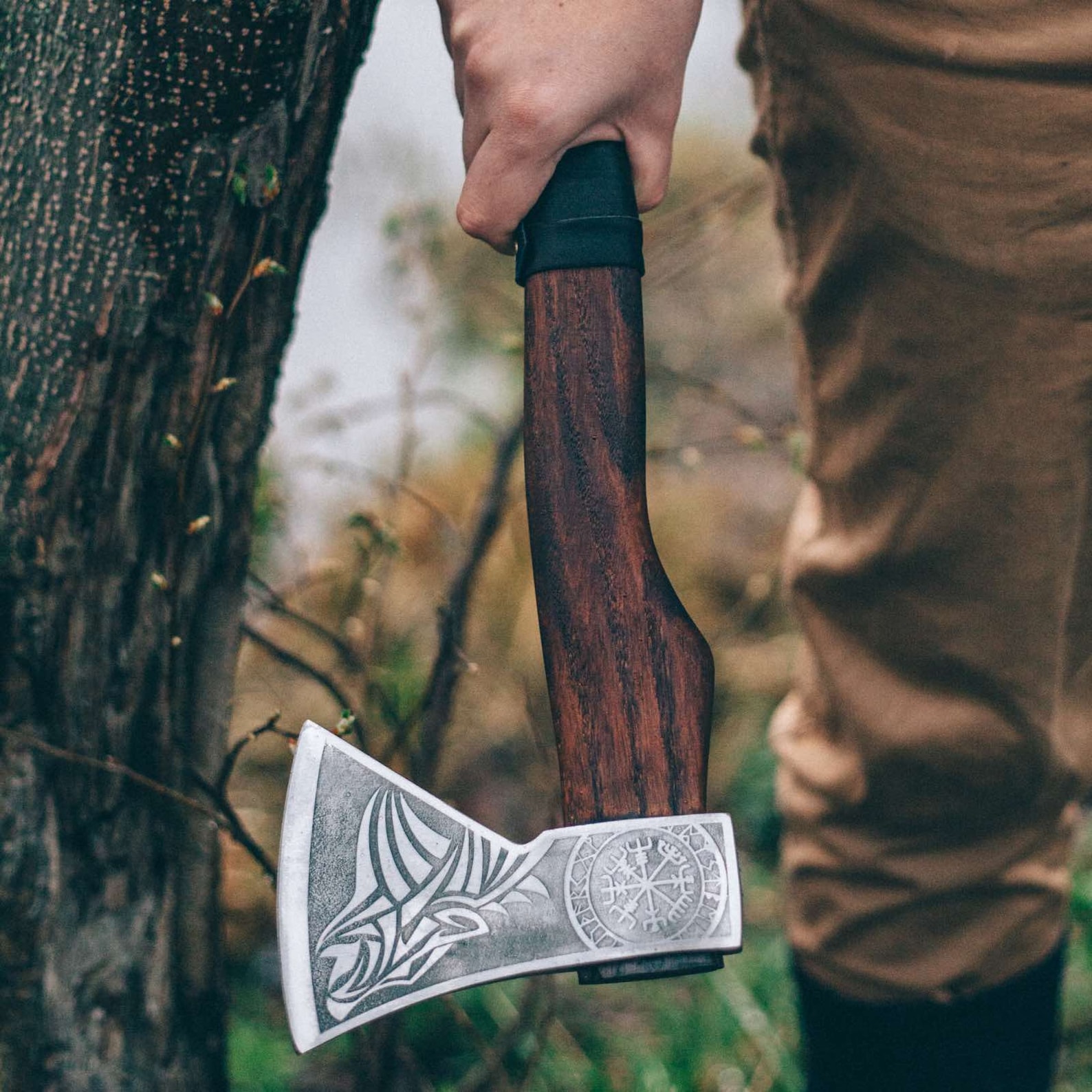 Fenrir Viking Axe, Camping Wolf Axe, Custom Viking Axe With Etching - Etsy