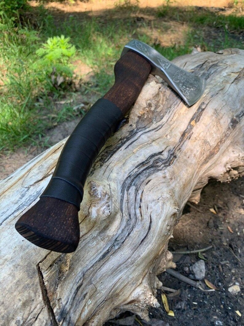 Viking axe Steel hiking axe Camping hatchet | Etsy