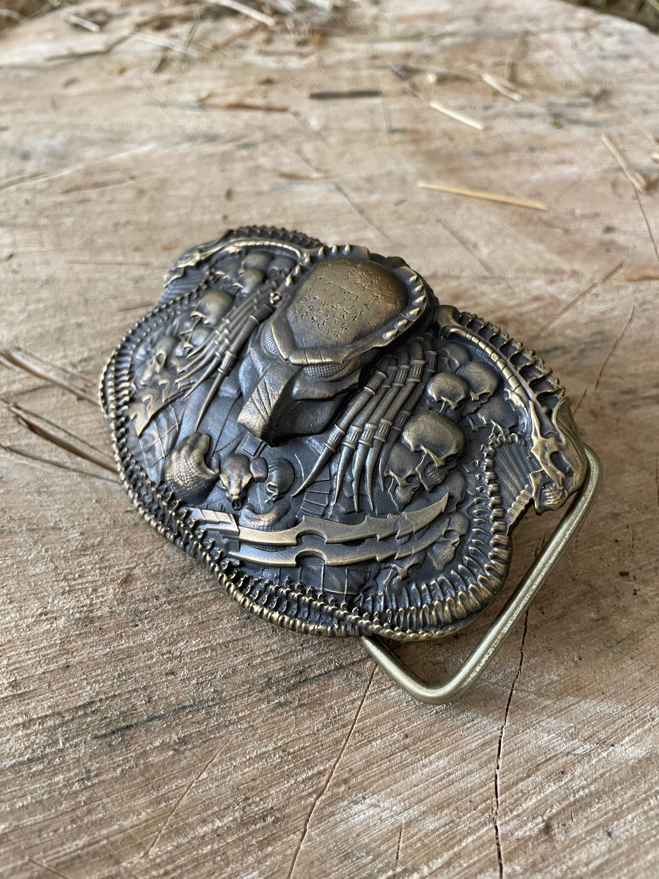 Alien Belt Buckle Viking Brass Belt Buckle Custom Belt With - Etsy