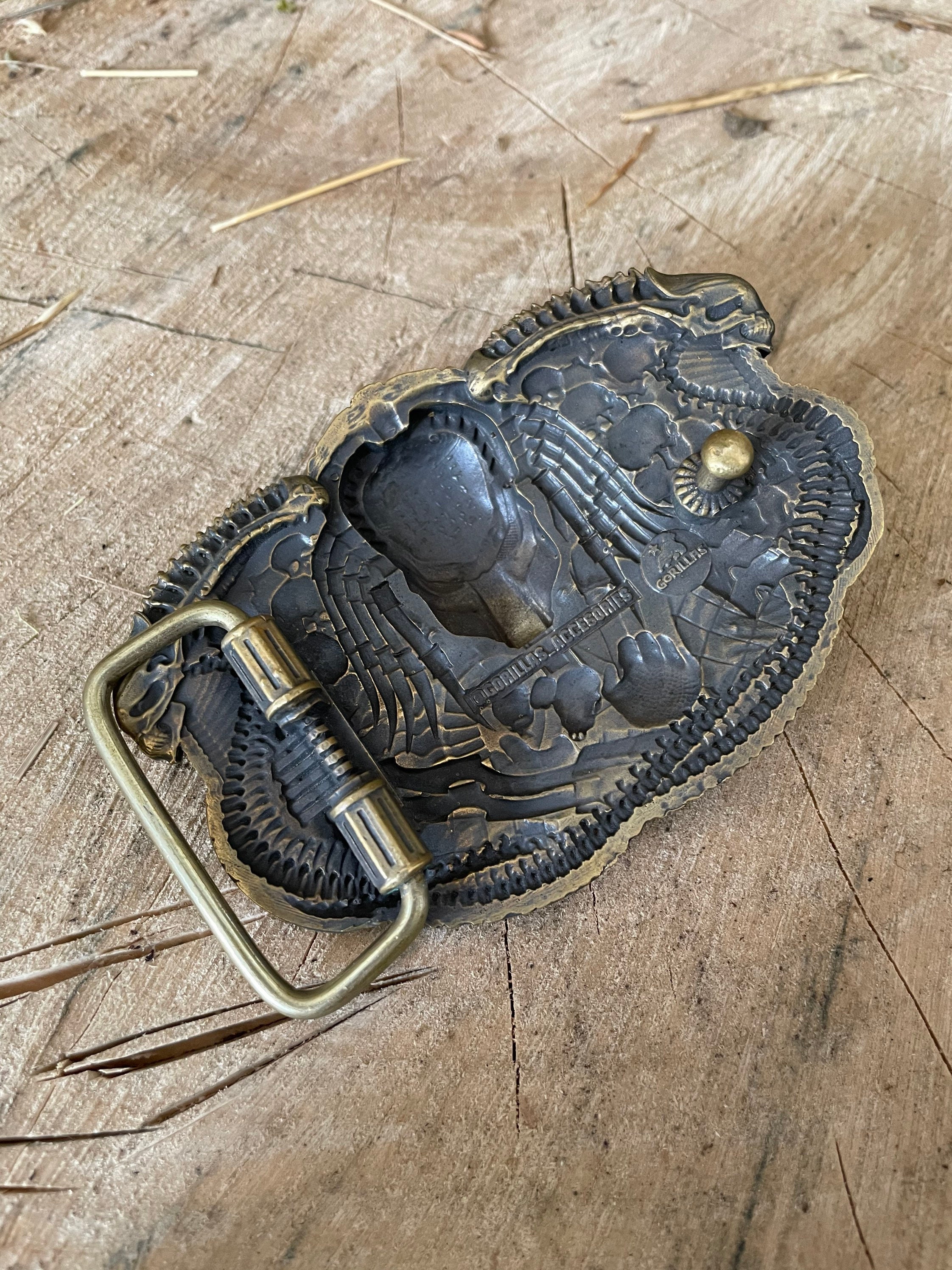 Alien Belt Buckle Viking Brass Belt Buckle Custom Belt With - Etsy