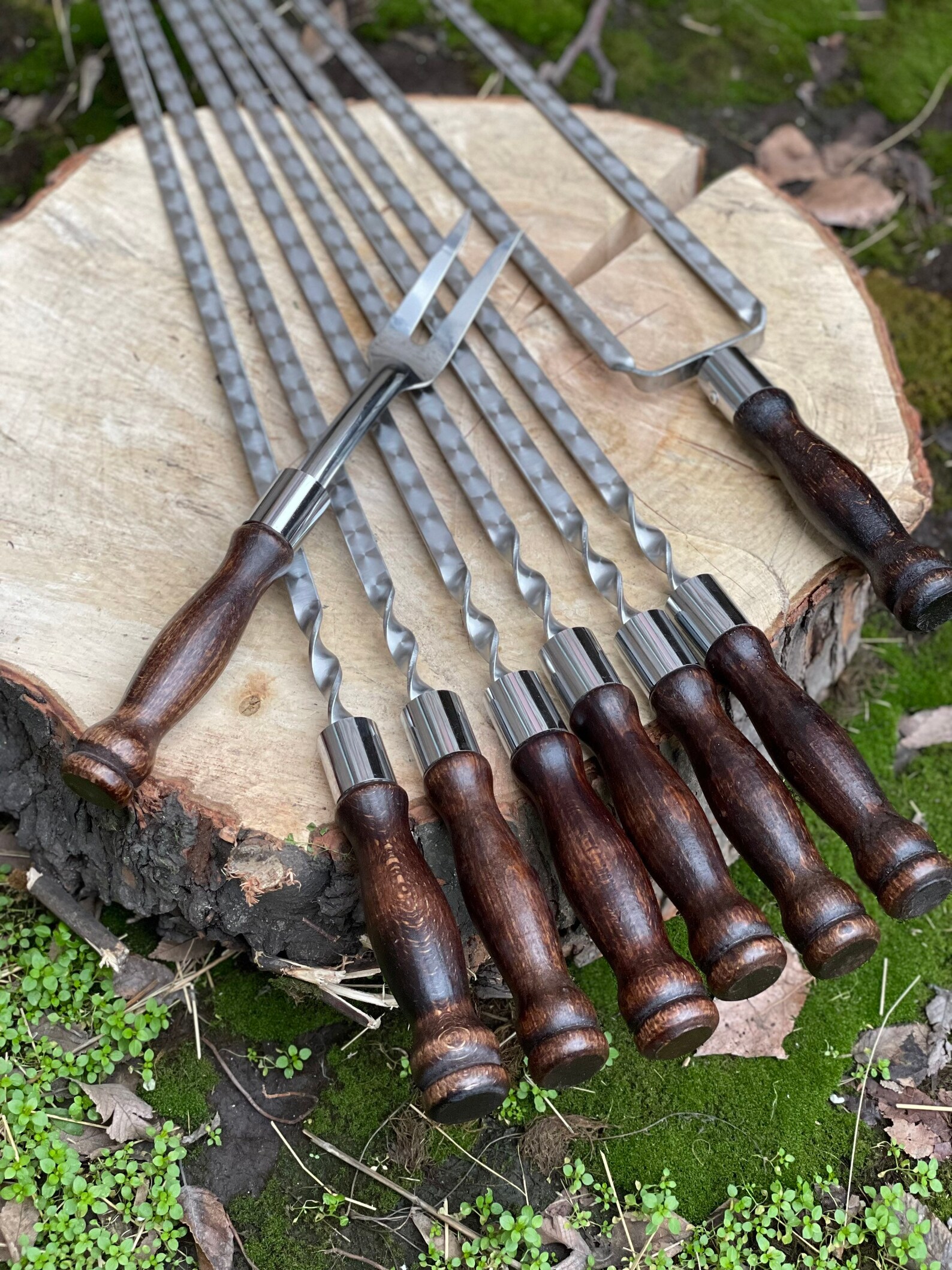 BBQ Skewers Set, Kebab Set, BBQ Grill Accessories - Etsy