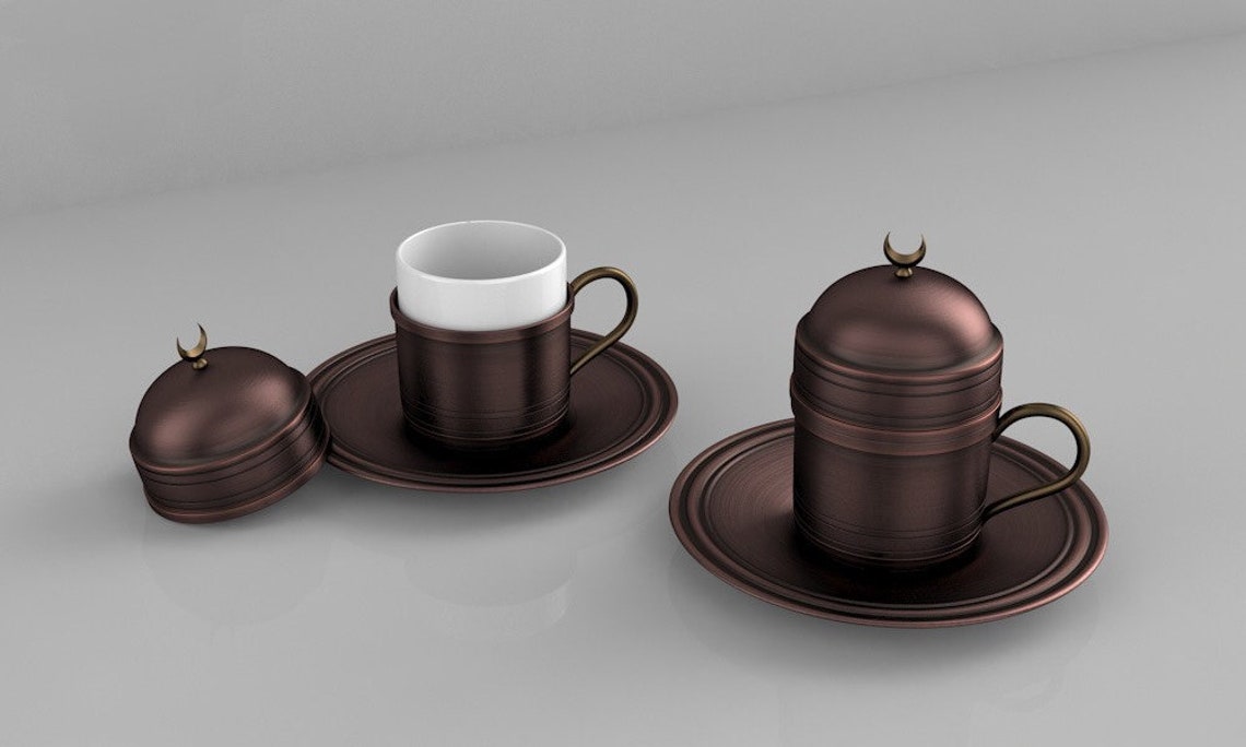 Turkish Coffee Set Turkish Copper Coffee Pot Coffee Lover | Etsy