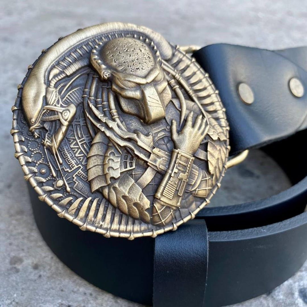 Alien Predator Belt Buckle, Viking Belt Buckle, Custom Belt With Buckle ...