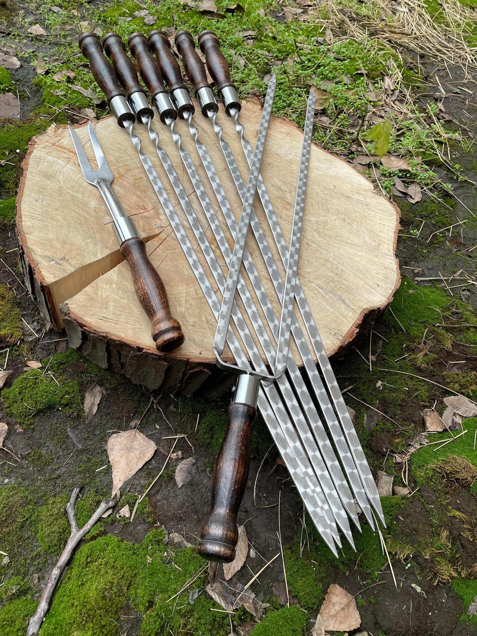 BBQ Skewers Set, Kebab Set, BBQ Grill Accessories - Etsy