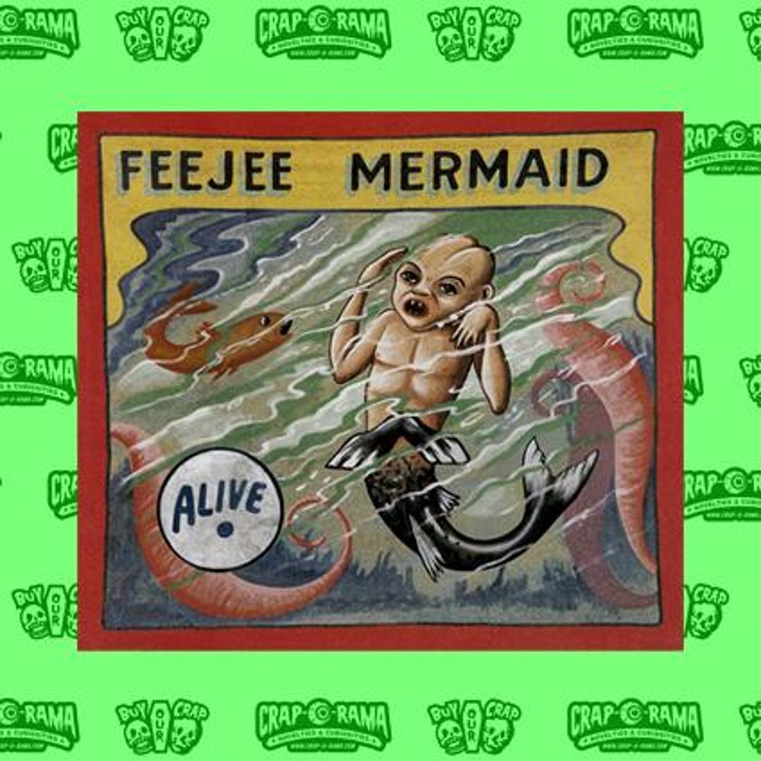 Sideshow Banner - Feejee Mermaid - Etsy