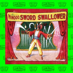 Sideshow Banner - Hindoo Sword Swallower - Etsy