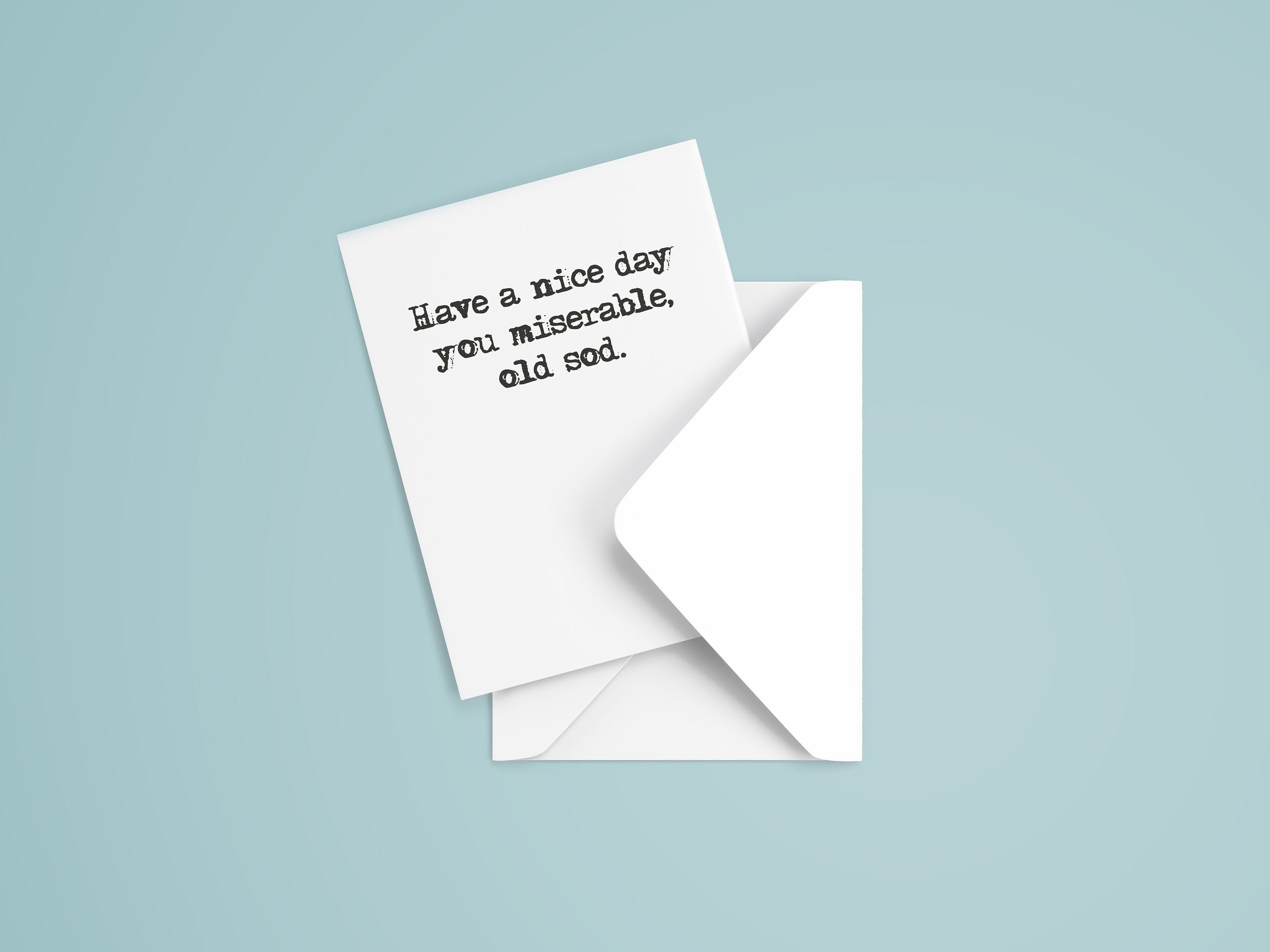 Miserable Old Sod Fathers Day Card | Etsy