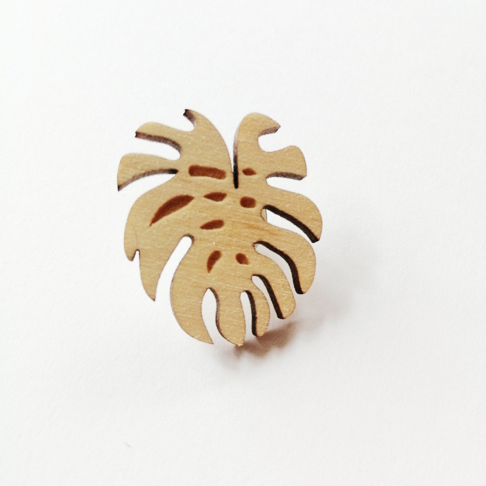 Banana Leaf Cheese Plant Pin Badge | Etsy