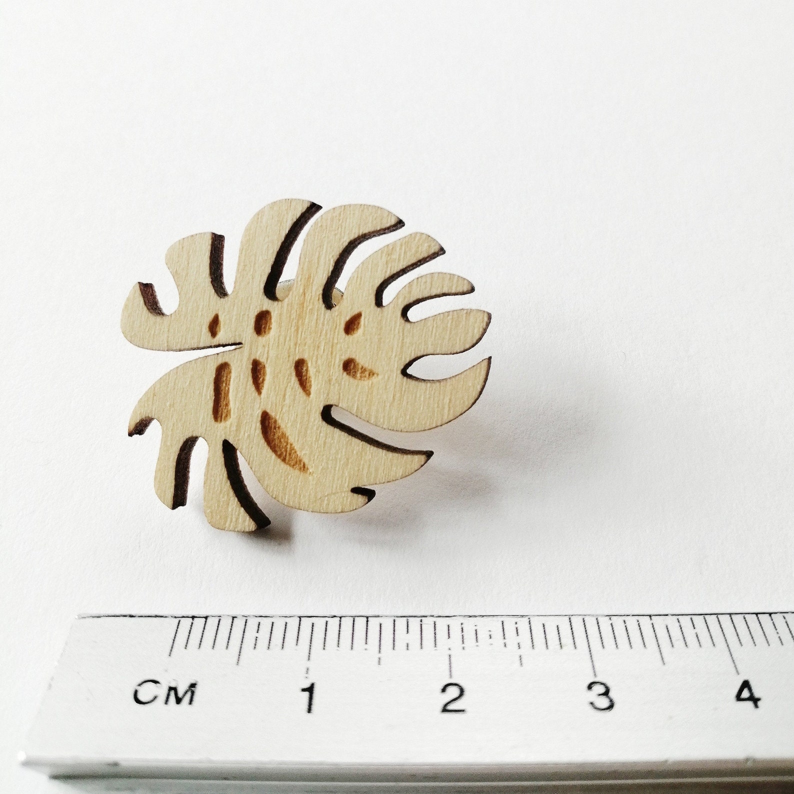 Banana Leaf Cheese Plant Pin Badge | Etsy