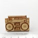 Retro Boombox, Wooden Pin Badge - Etsy