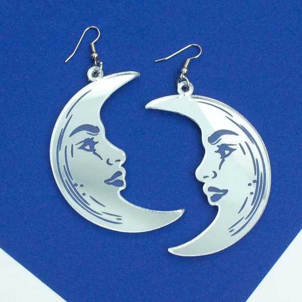 Moon Earrings - Etsy