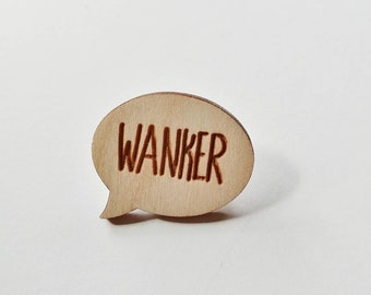 Wooden Wotcha Saying Pin Badge Broach - Etsy