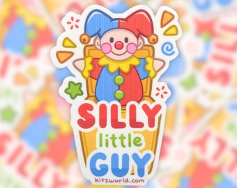 Silly Little Guy Sticker. Medieval Jester Decal. Weird Funny Vinyl ...