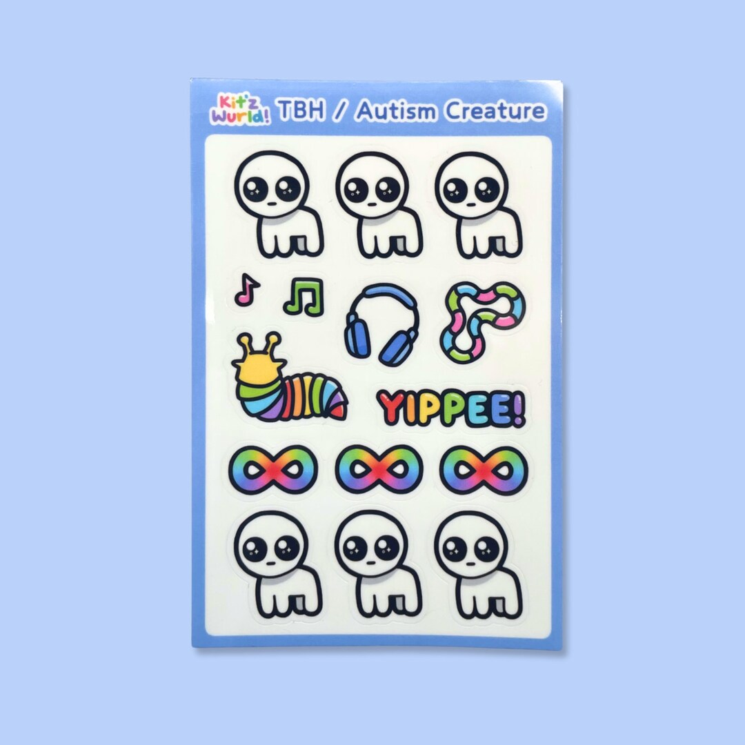 TBH / Autism Creature Sticker Sheet - Etsy
