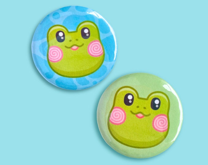 Cute Frog Badge | 3.2cm Badge - Etsy