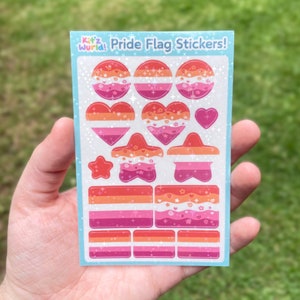 Sparkly LGBTQ Pride Flag Sticker Sheets - Etsy