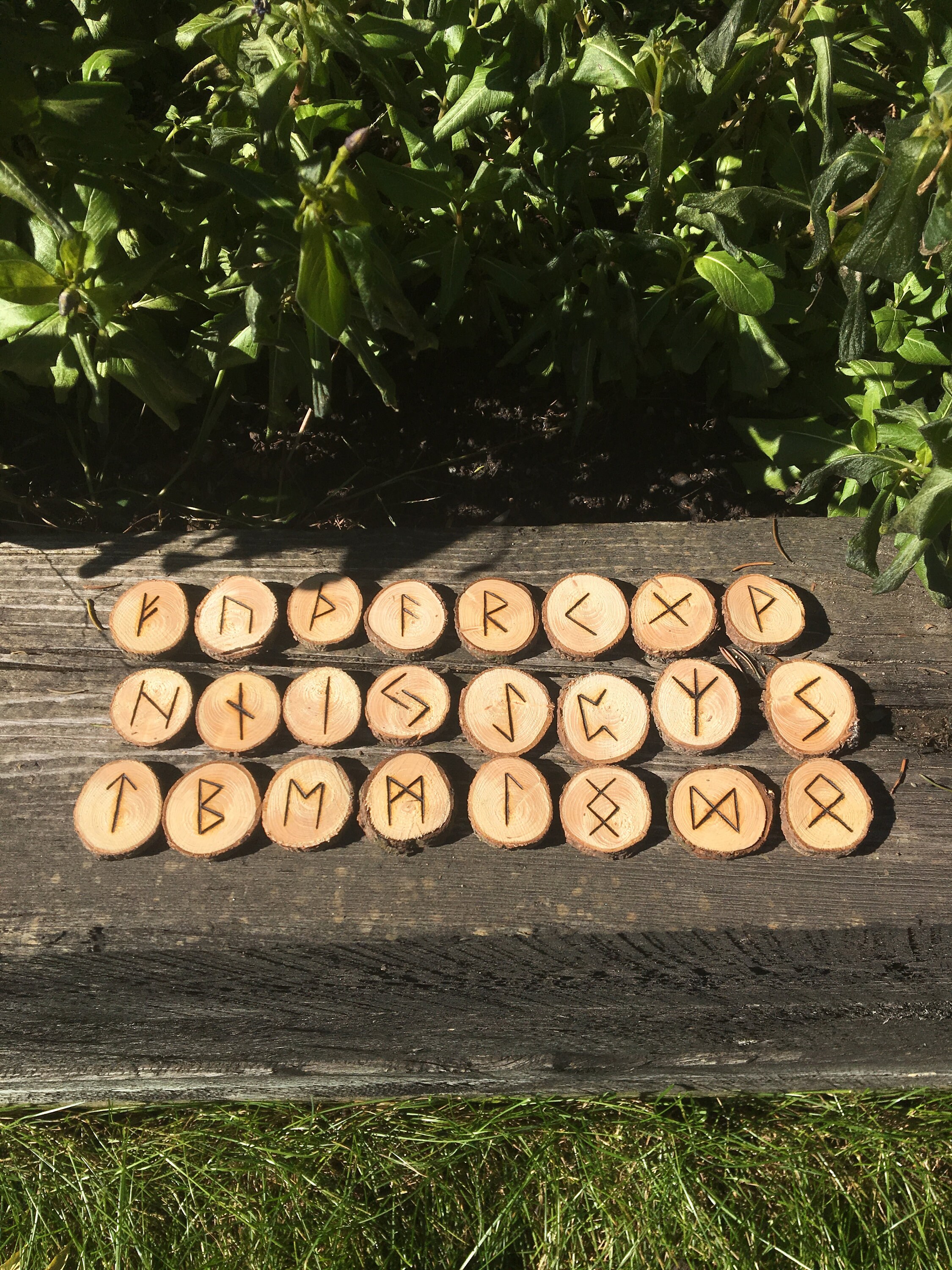 Elder Futhark Runic Alphabet Wooden Rune Set - Etsy