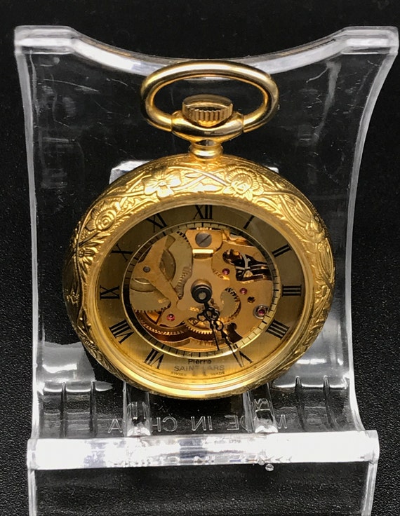 Filigree gold-coloured pocket watch Pierre Saint Lars… - Gem