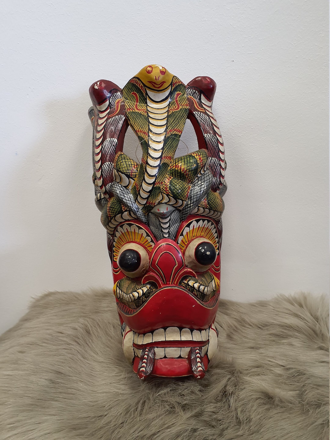 Atmospheric Cobra Tiki Mask From Sri Lanka - Etsy