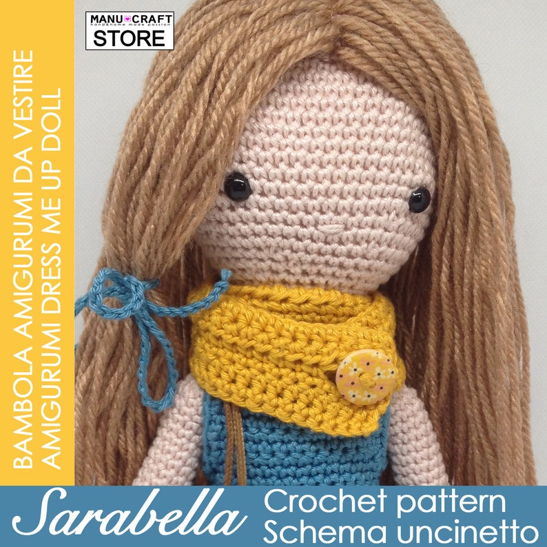 BAMBOLA AMIGURUMI schema uncinetto. Amigurumi doll crochet pattern ...