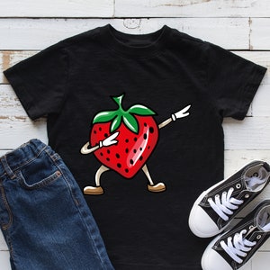 Dabbing Strawberry Kids Shirt, Strawberry Youth Shirt, Funny Strawberry ...