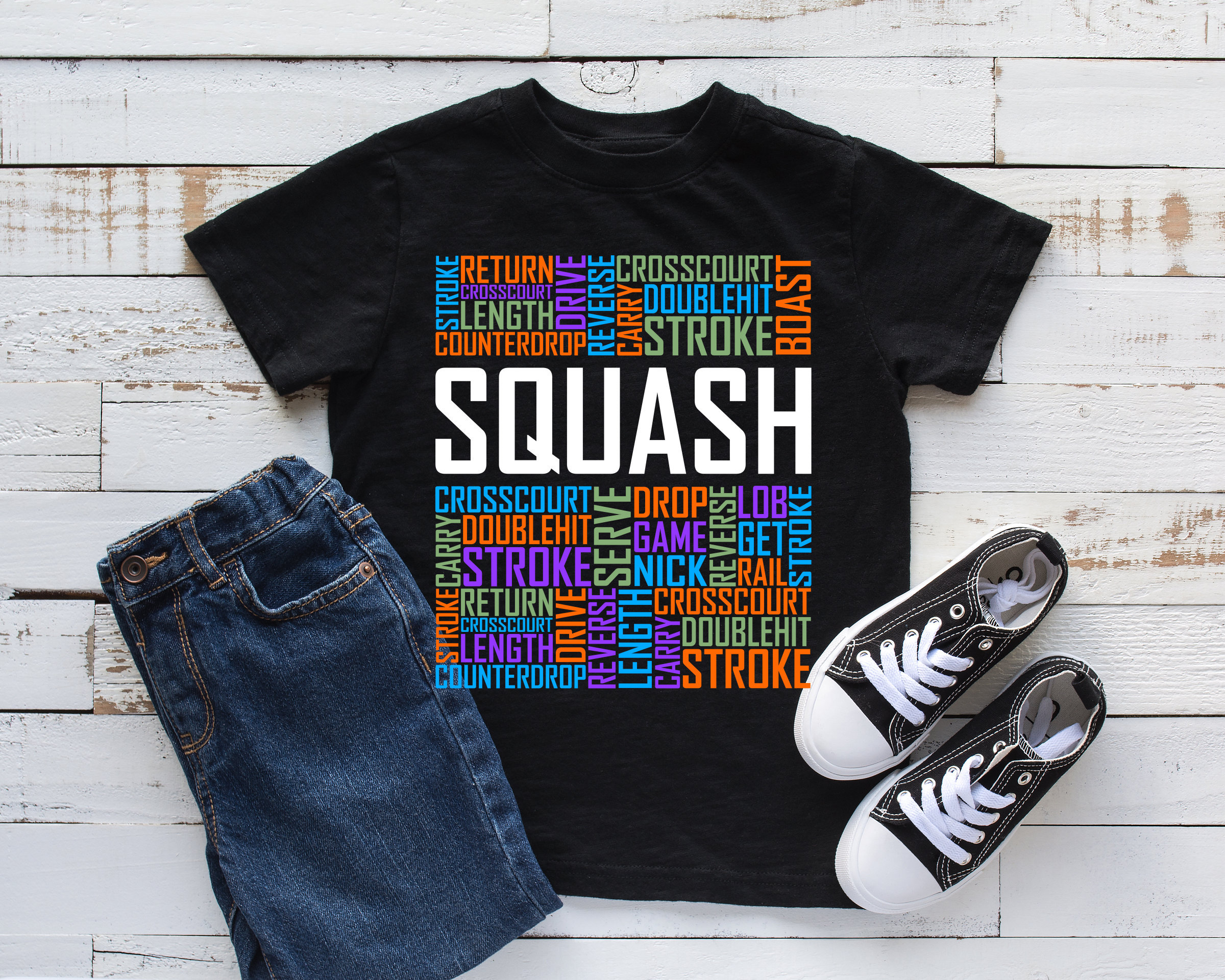 Squash Words Kids Shirt Squash Youth Shirt Squash Lover | Etsy