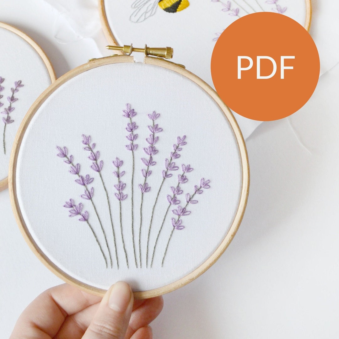 DIGITAL Lavender Embroidery PDF Pattern for Beginners for Plant Lovers ...