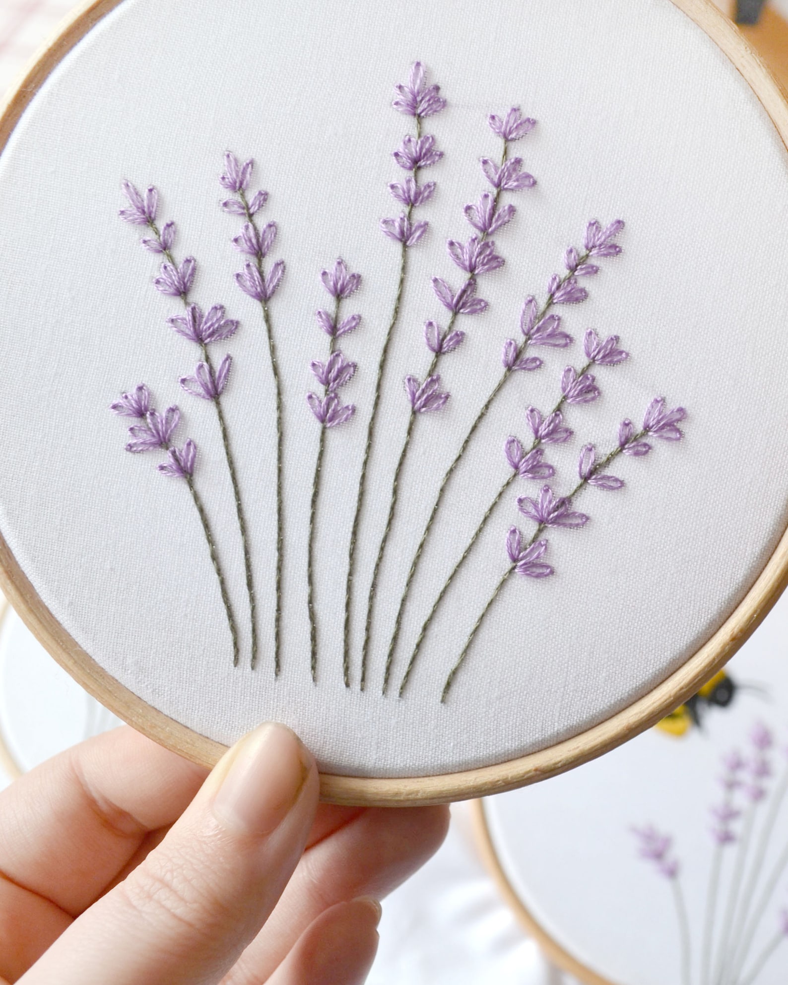 5 Lavender Embroidery Kit for Beginners Beginner - Etsy