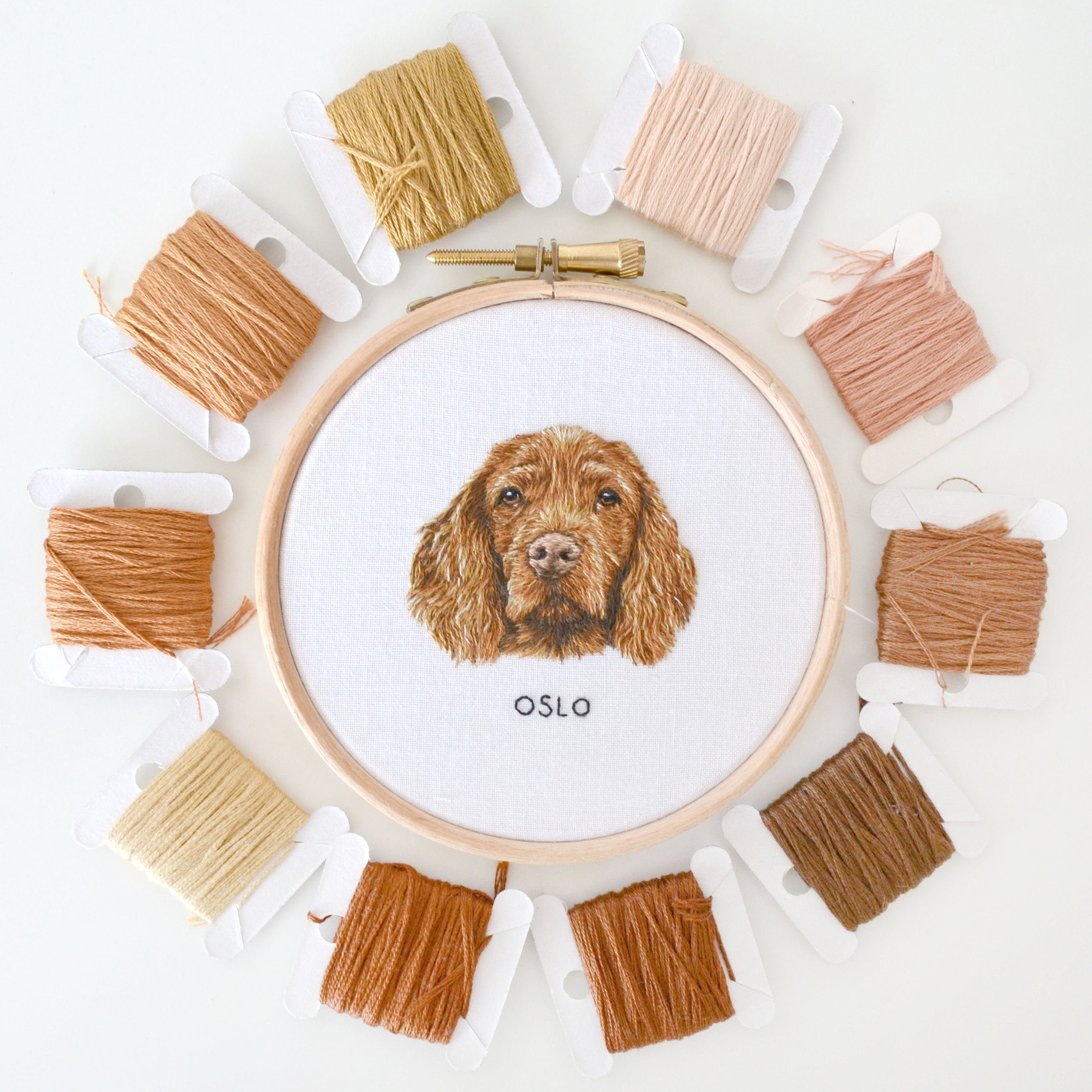 Custom Dog Portrait Embroidery Gift for Loss of Dog Memorial - Etsy