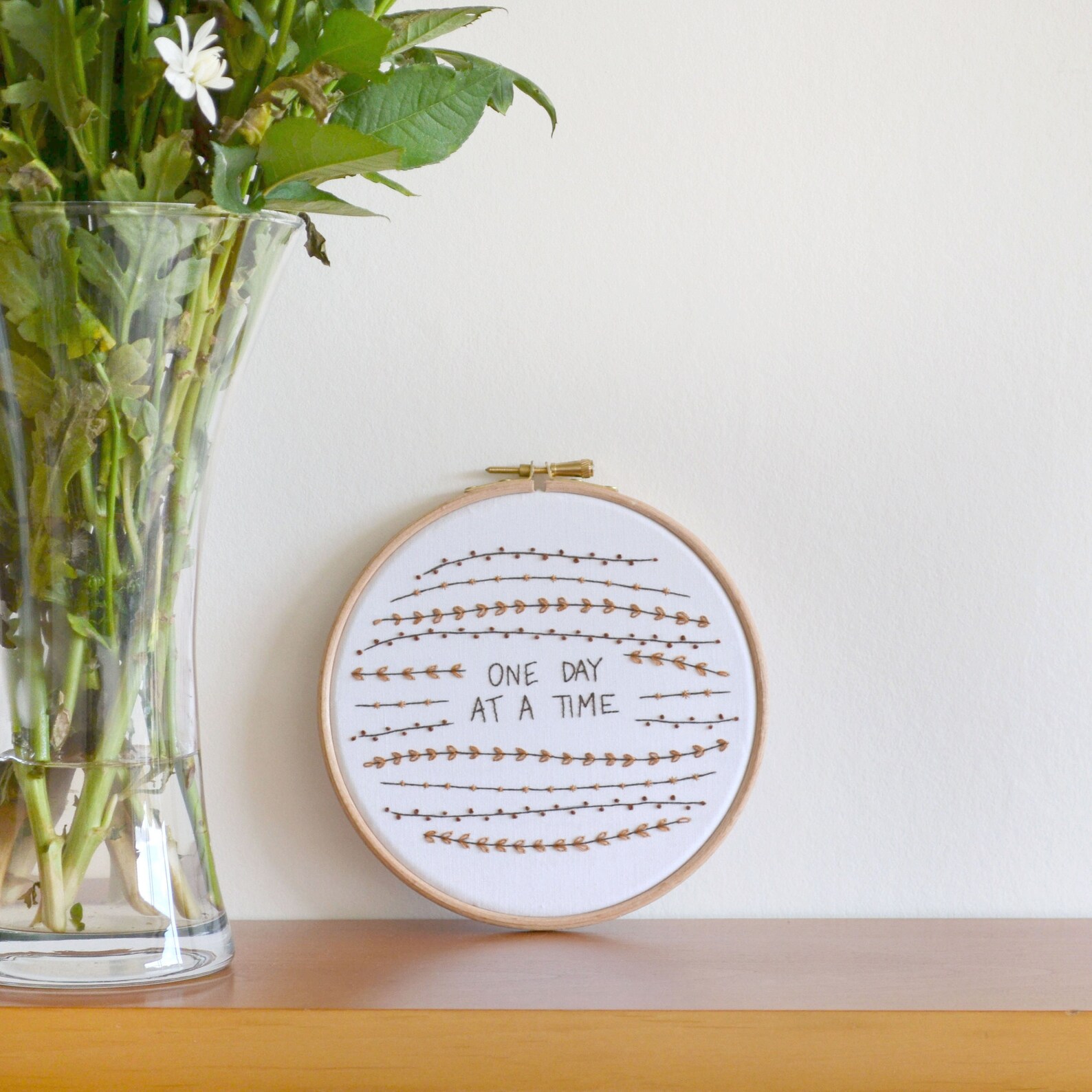 DIGITAL One Day at a Time Embroidery PDF Pattern for Beginners is a ...