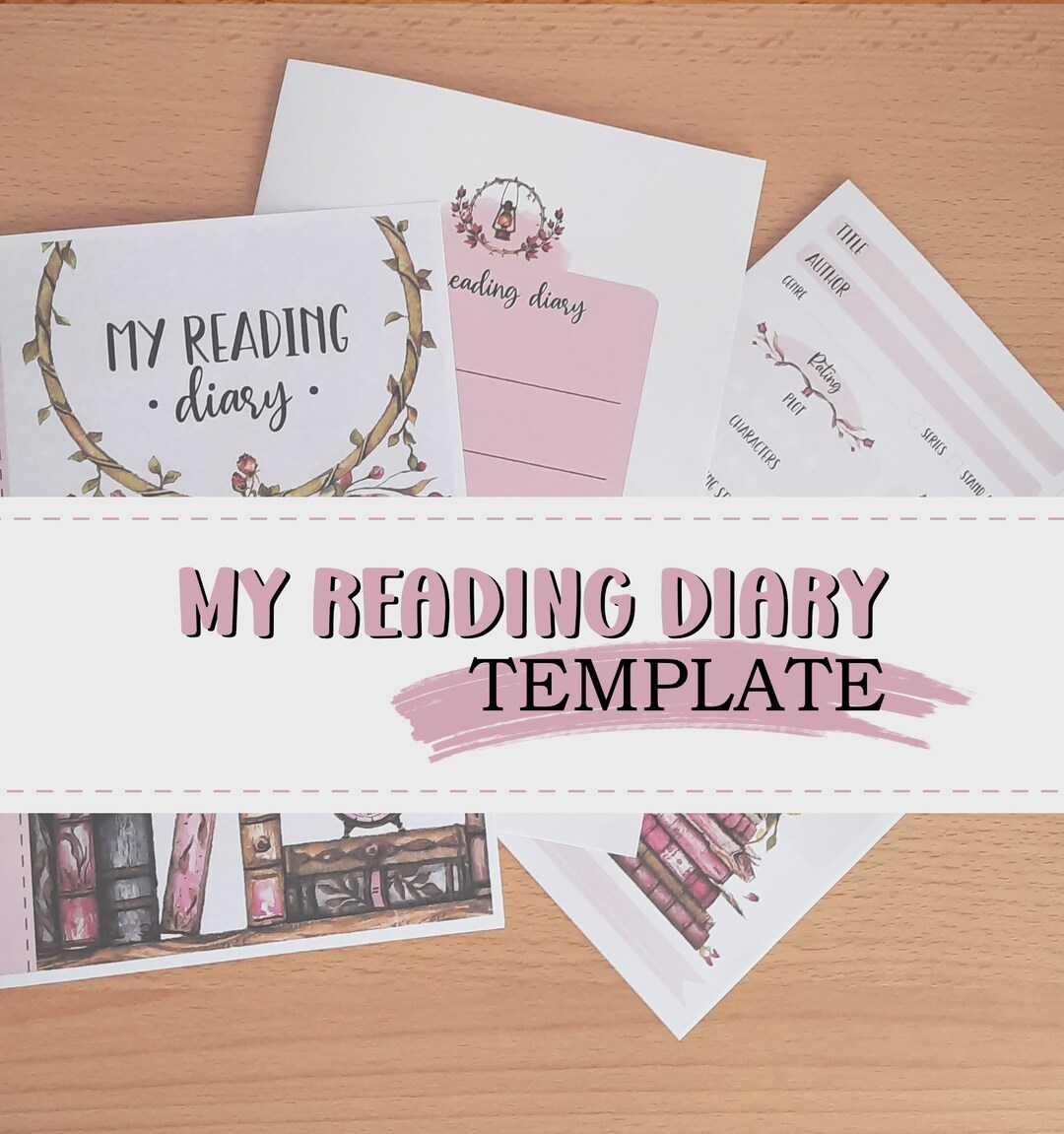 Book Review Template Printable A4 sheet My reading diary - Etsy Portugal