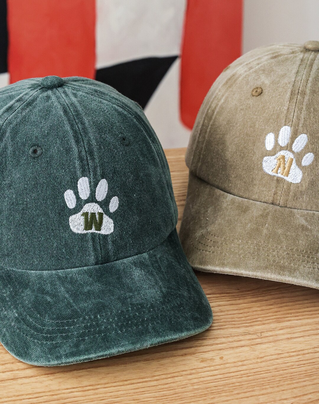 Custom Cap, Embroidered Dog Paw Hat, Unisex Dad Cap, Cat Paw Hats ...