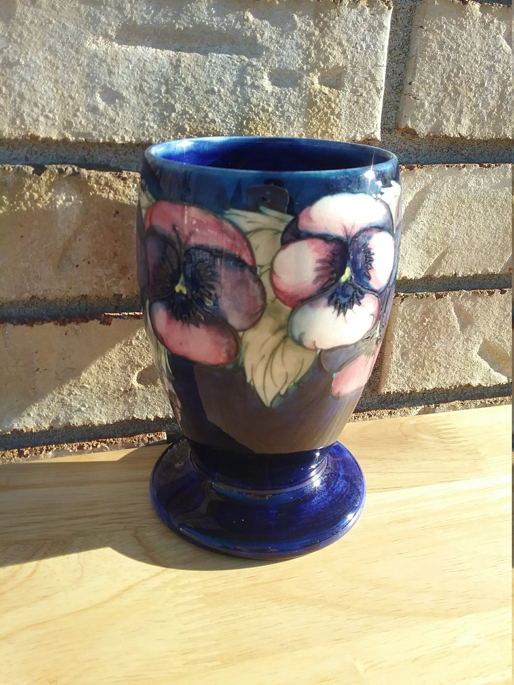 MOORCROFT Pansy Vase - Etsy